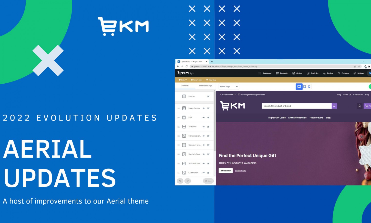 Aerial Theme Updates - EKM Evolution Update | EKM Blog
